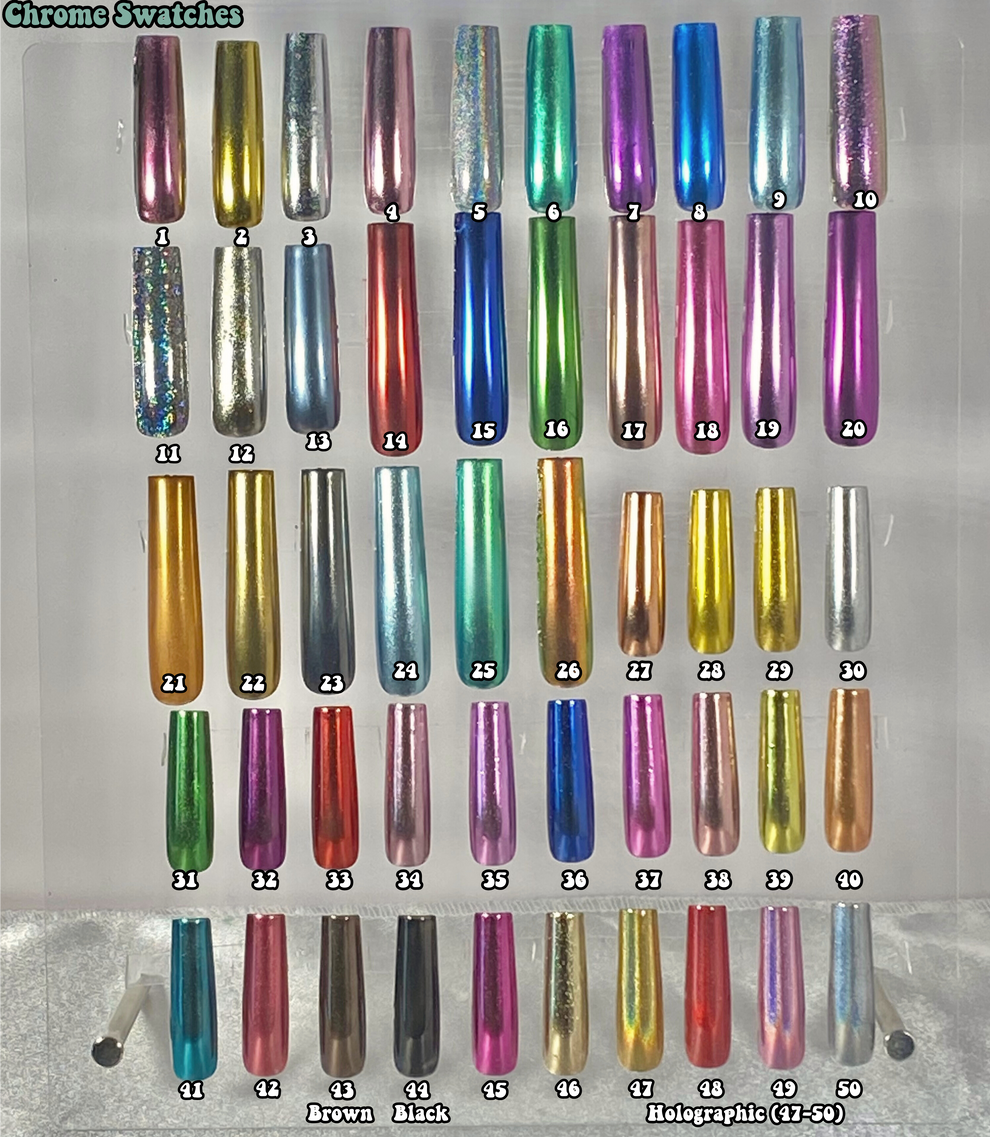 Chrome Swatches - NOT FOR SALE – Pressed & Refreshed | Luxury Press On ...